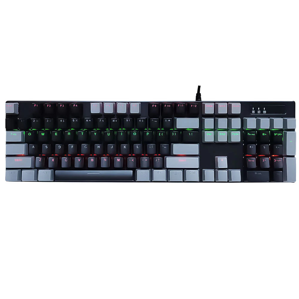 Zidli Mechanical Gaming Keyboard | Blue Switches, Rainbow Backlit, Met ...